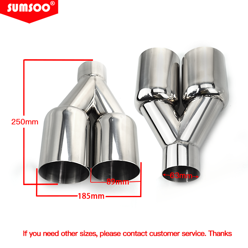 Genuine sumsoo double exhaust tip stainless steel ... – Grandado