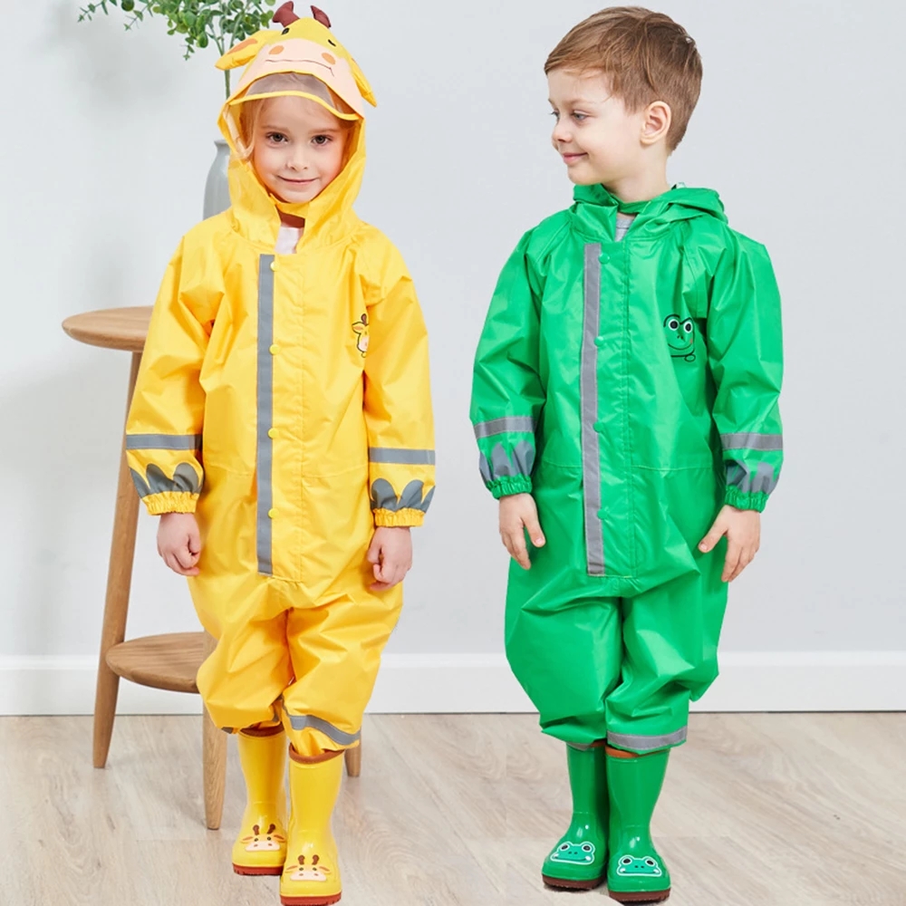 3-10Years Kids Cartoon Raincoat Outdoor Waterproof... – Grandado