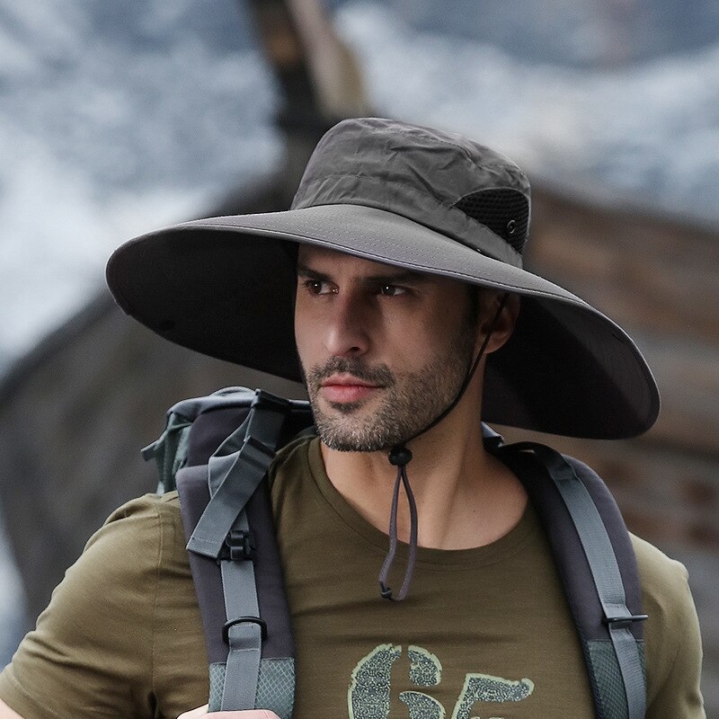 Large Brim Bucket Hat Man Cowboy Hat Quick-Drying ... – Grandado