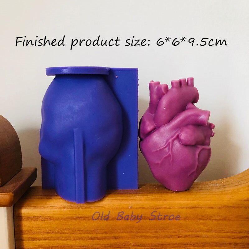 3D Hart Kaars Siliconen Mal Aarde Aromatherapie Ka... – Grandado