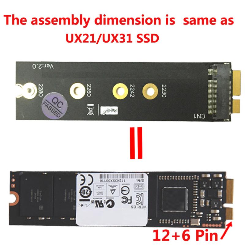 M.2 Ngff Ssd 18 Pin Ssd Adapter Add On Card Voor A... – Vicedeal