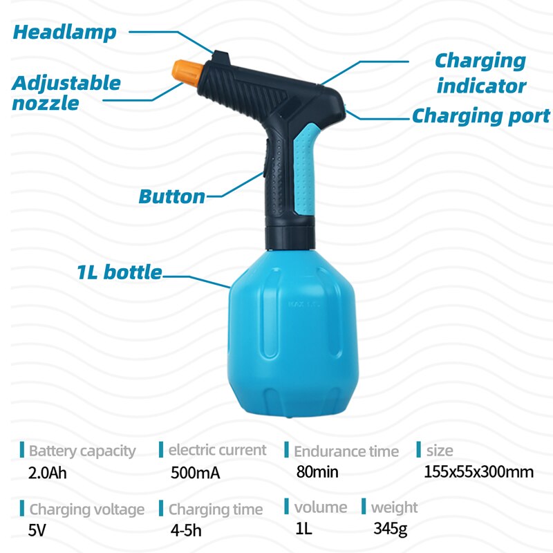 Electric Sprayer 1L 33oz Garden Plant Mister Spray... – Vicedeal
