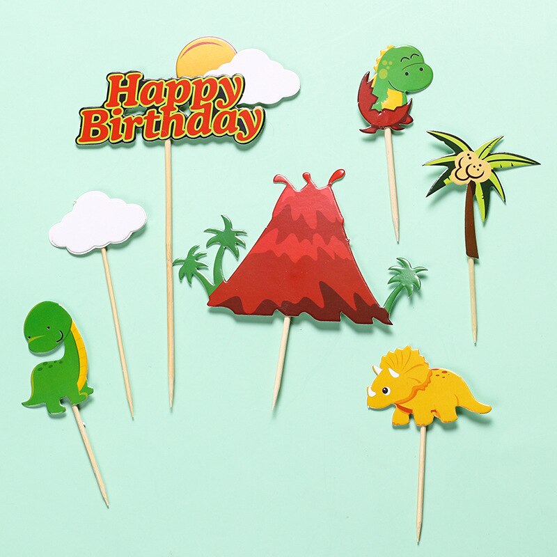 Dinosaurus Cake Topper Vlag Anniversary Gelukkige ... – Grandado