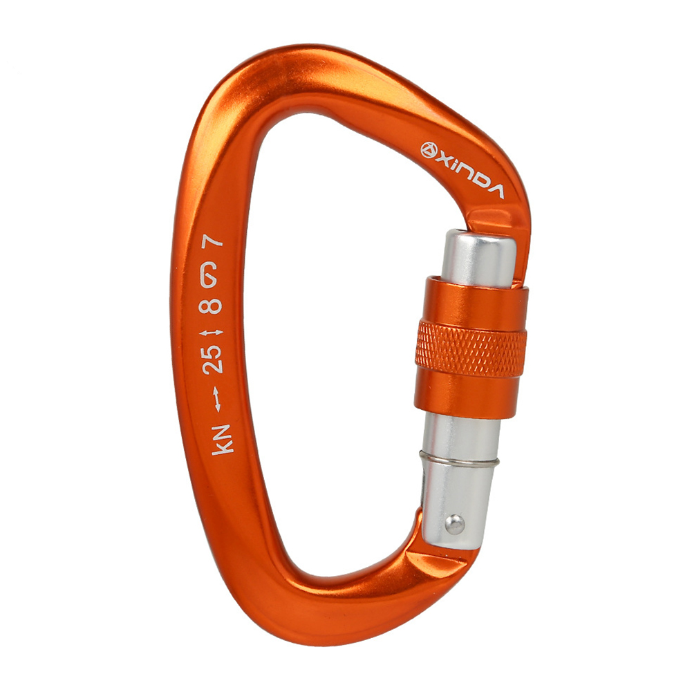 25KN Rock Climbing Carabiner D Shape Safety Master... – Grandado