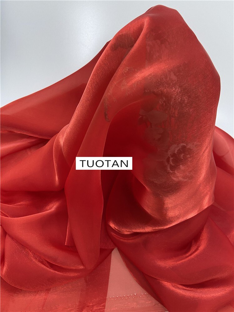 Bright red water lustrous yarn crystal silk lustro... – Vicedeal