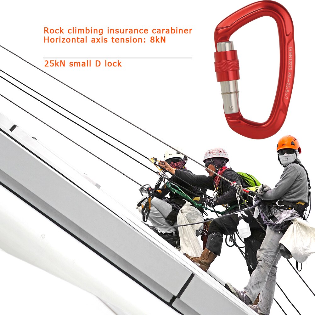 25KN Climbing Carabiner D Shape Aviation Aluminum ... – Grandado