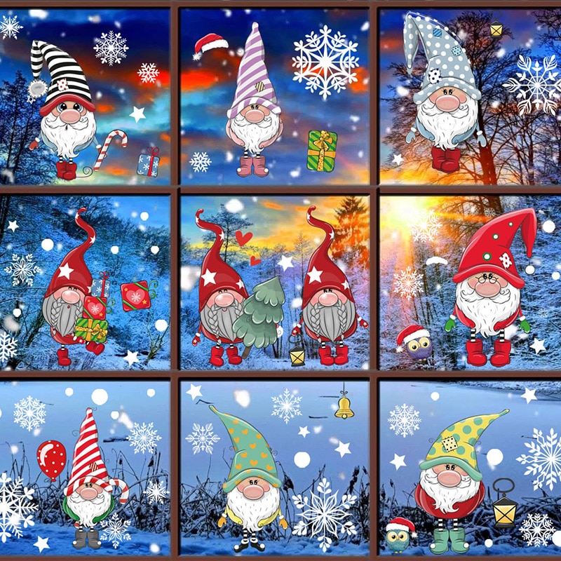 Christmas Window Glass Mirror Sticker Santa Claus ... – Vicedeal