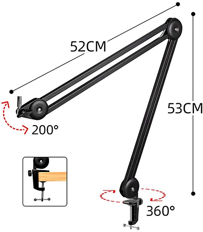 YOUXIU Microphone Arm Stand, Adjustable Heavy Duty... – Grandado