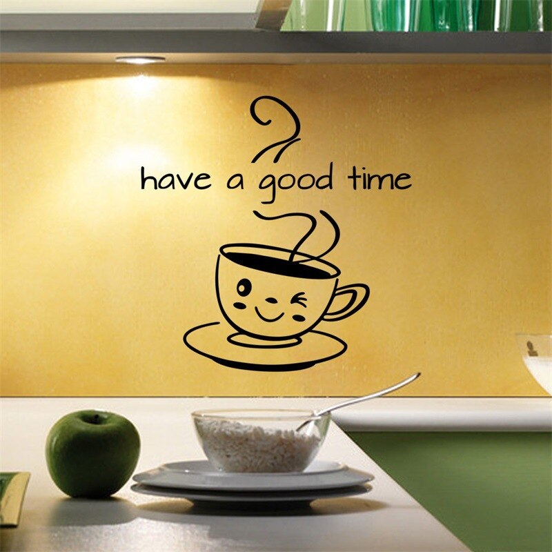 Have a Good Time Coffee Cup Wall Sticker Room Deco... – Grandado
