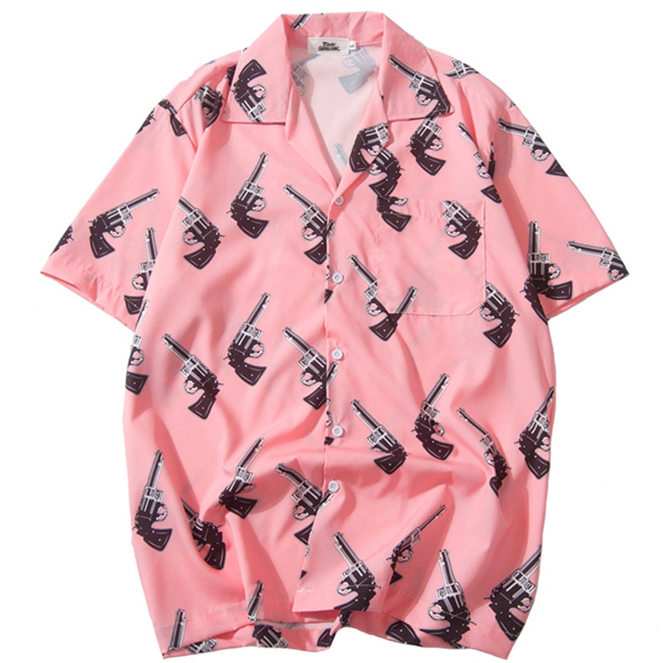 Hip Hop Streetwear Mannen Hawaiian Shirt Graffiti ... – Grandado