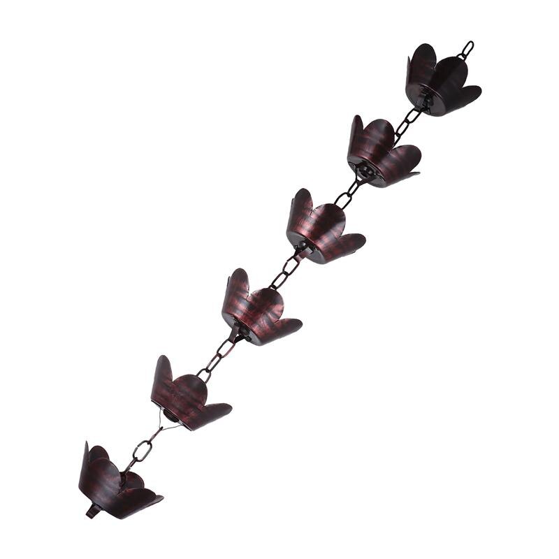 1pc 1m Metal Rain Chain Roof Petal Shape Chimes An... – Grandado
