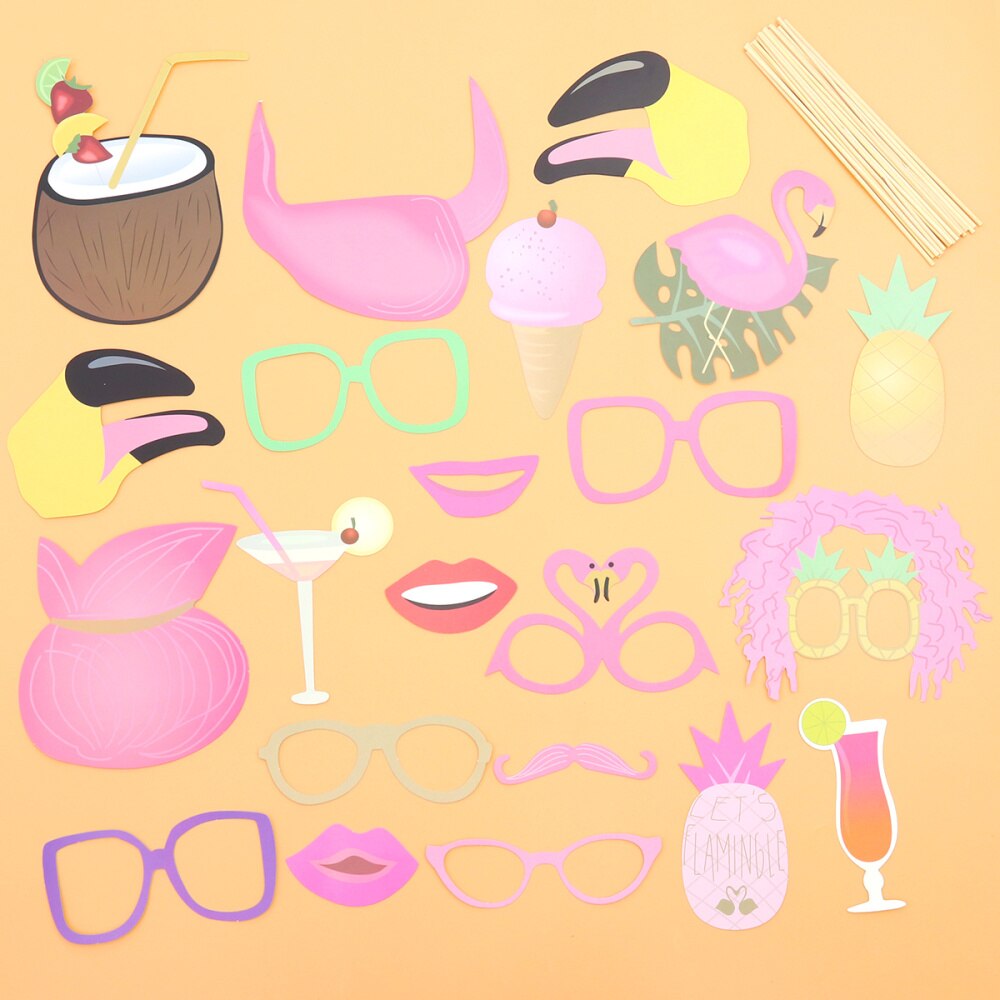22Pcs Summer Theme Party Photo Booth Props Sea Bea... – Grandado