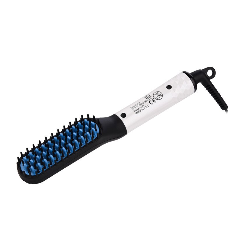 Curling Iron Comb Straightener Hair Styler Men Bru... – Grandado