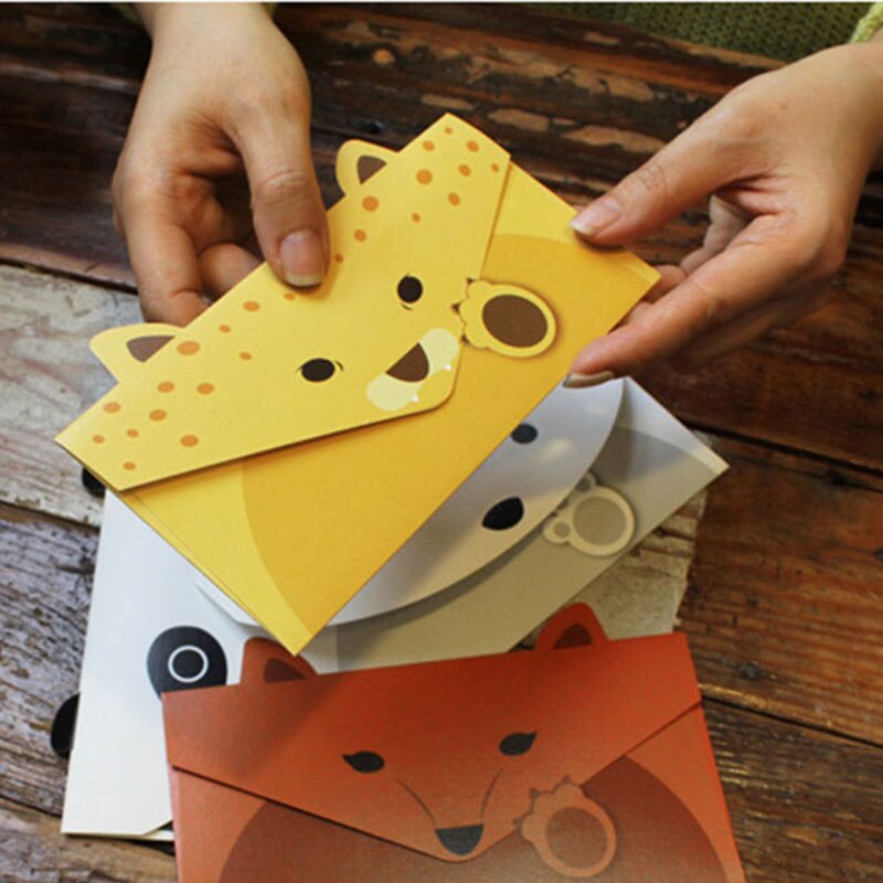 6 stk / lotmini brev sødt lille dyr lille kuvert s... – Grandado