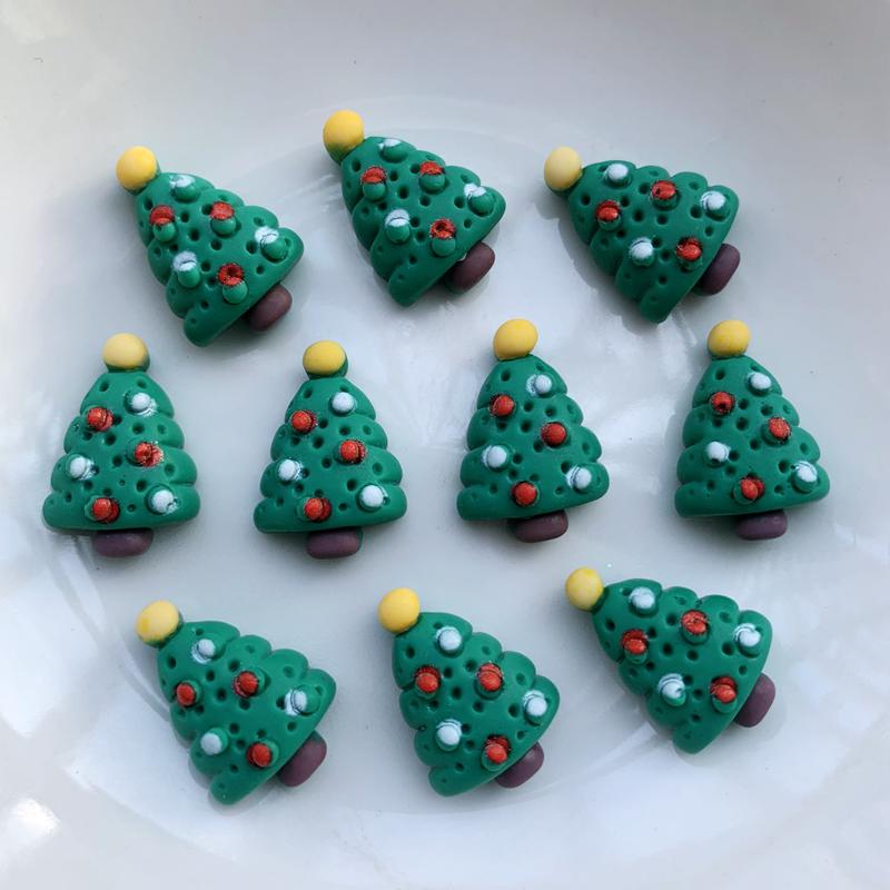 20pcs resin Coloured drawing cute christmas tree F... – Grandado