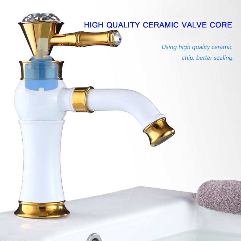 Nordic minimalist gem bathroom faucet washbasin ro... – Grandado