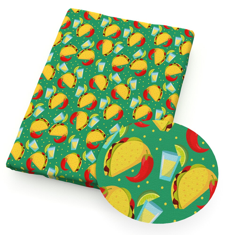 Food Fabric Chili Print 100% Cotton Fabric Patchwo... – Grandado