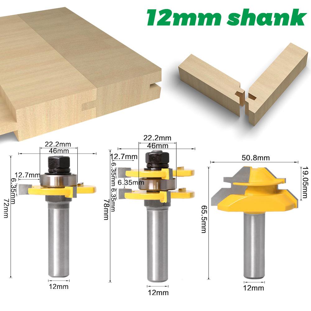 Tongue and Groove Router Bit Tool Set ½'' Shank Wi... – Grandado