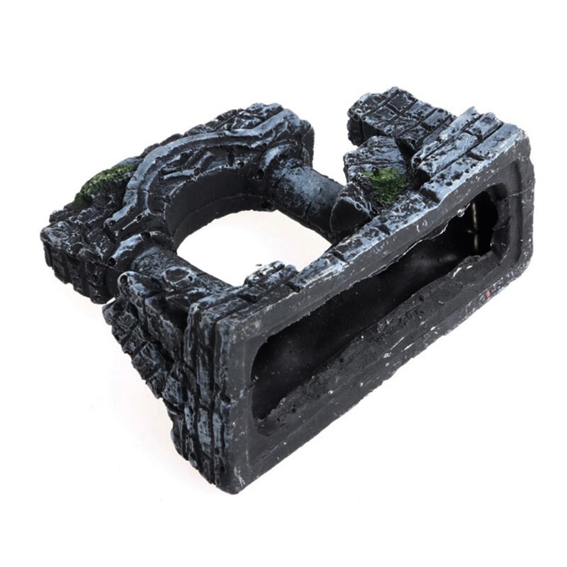 Resin Rome Square Stone Pillars Aquarium Landscapi... – Grandado