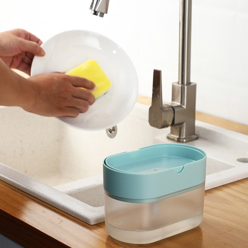 Zeepdispenser Spons Caddy Transparant Druk Type Au... – Vicedeal