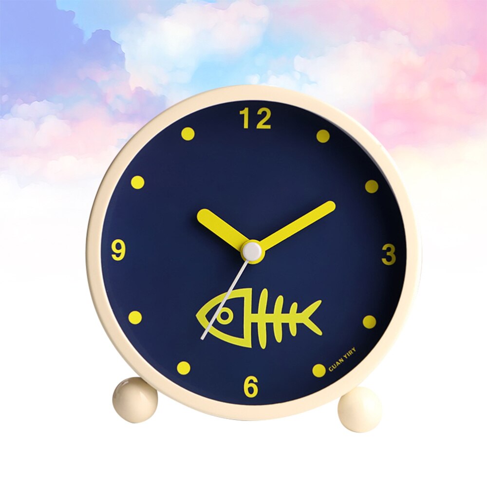 1pc Metal Alarm Clock Mute Night Light Digital Bed... – Grandado