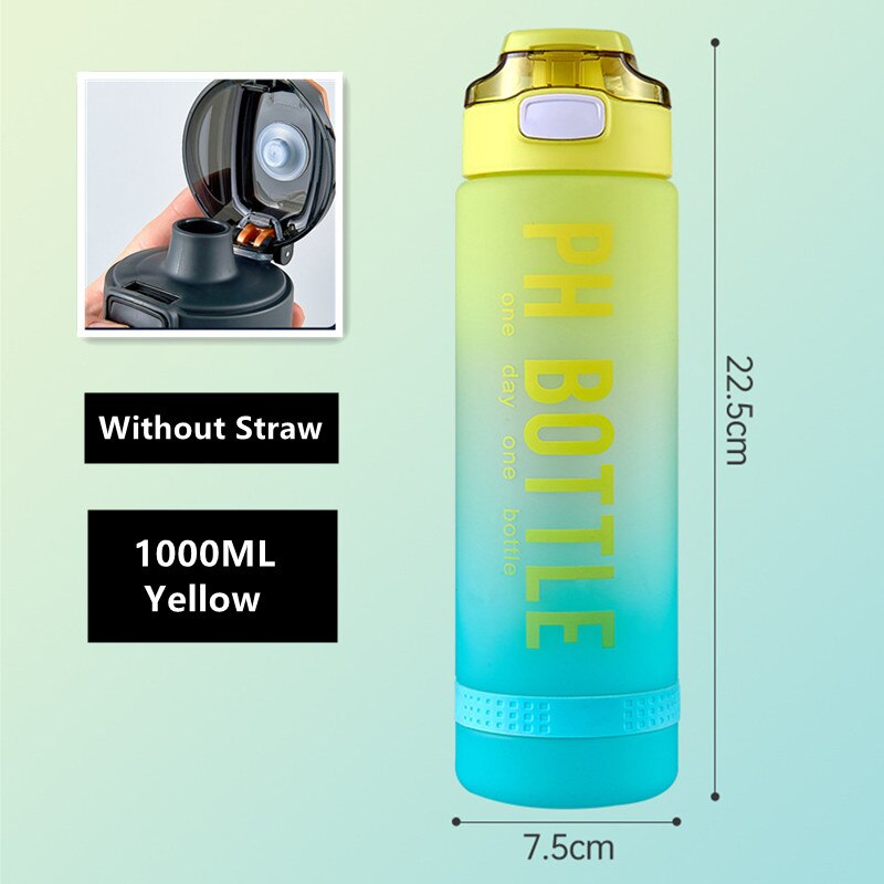 2200ml Large Capacity Water Bottles With Straw Gym... – Vicedeal