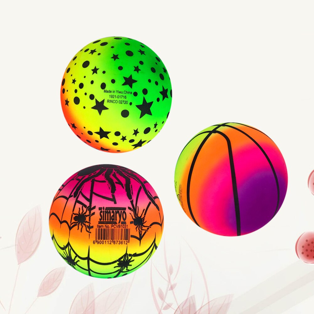 3 Pcs Rainbow Balls PVC Inflation Eco-friendly Bea... – Grandado