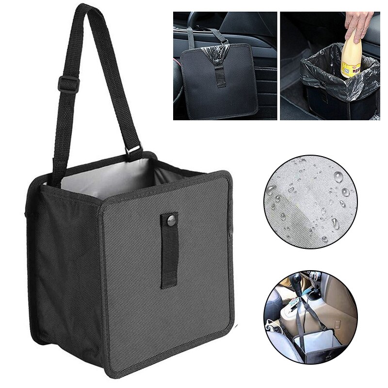 Foldable Car Trash Bin Hanging Wastebasket Back Se... – Grandado