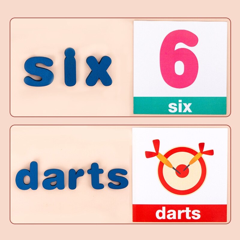 Wooden Letters Matching Cognitive Card Set 3D ABC ... – Grandado