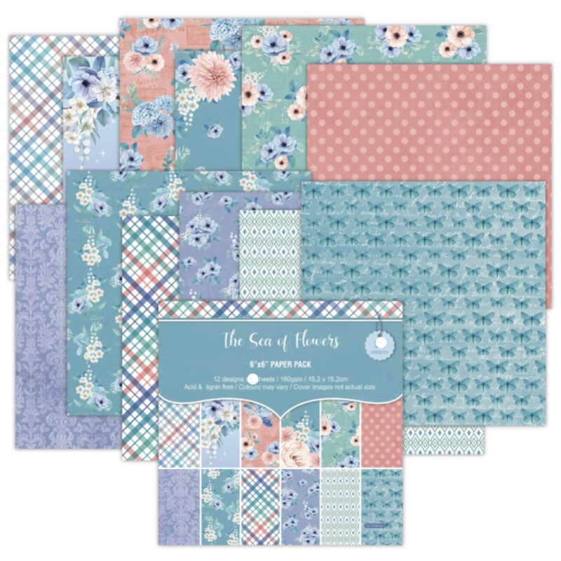 ZFPARTY 24 sheets 6"X6" Sea paper Scrapb... – Grandado