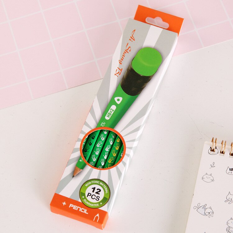 12 Pencils/box wood Personality pencil With eraser... – Grandado