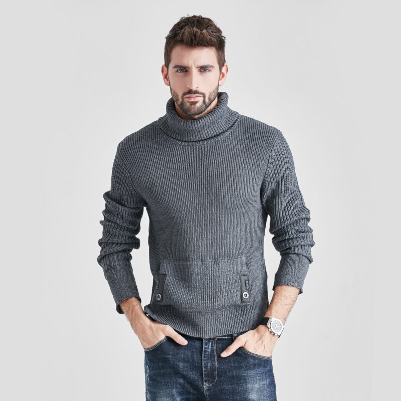 Herfst Winter Mode Slim Fit Trui Mannen Dunne Colt... – Grandado