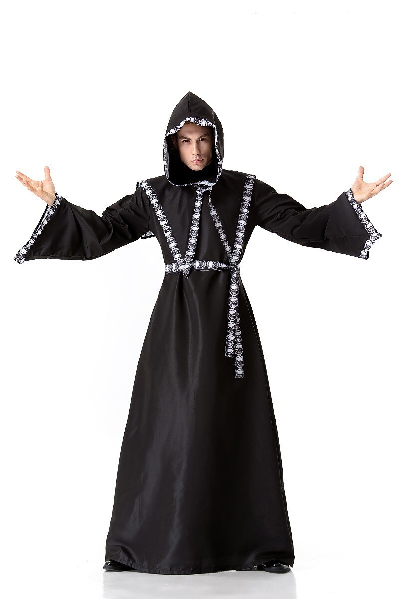 Printed Skeleton Witch Costumes Black Women Vampir... – Grandado