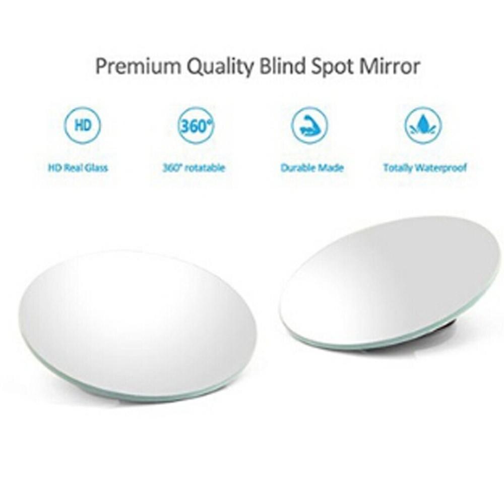 2 Piece Blind Spot Mirror 2 Round HD Glass Convex ... – Vicedeal