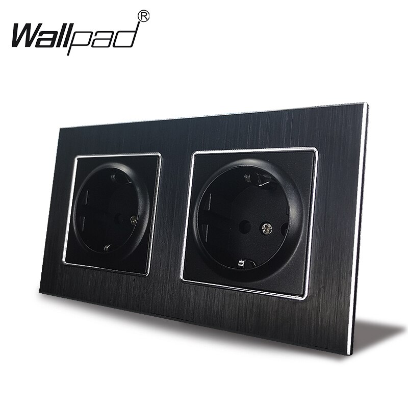 Triple EU Socket Wallpad 110V-250V AC Metal Frame ... – Grandado