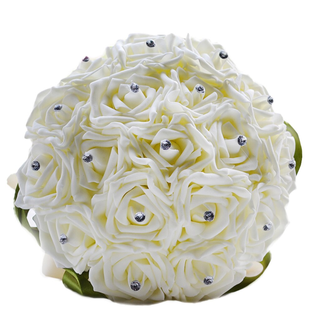 Wedding Bouquet Crystal Roses Bridesmaid Bouquet S... – Vicedeal