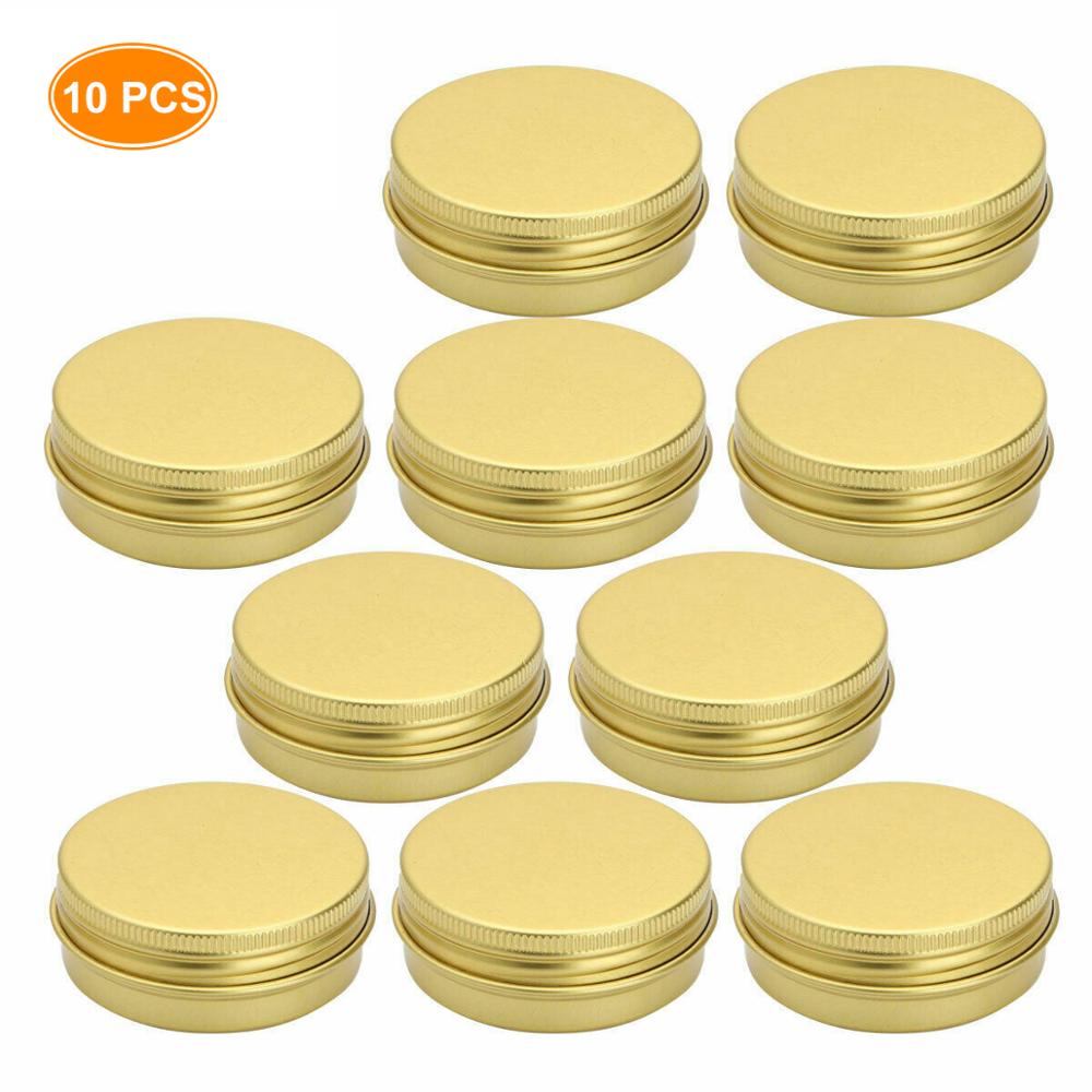 10/20pcs Aluminium Round Tin Jar Silver Gold Sampl... – Vicedeal