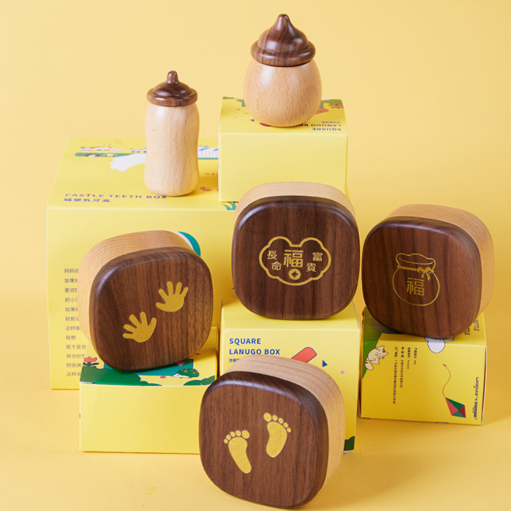 Wooden Baby Tooth Box Children Tooth Storage Conta... – Grandado
