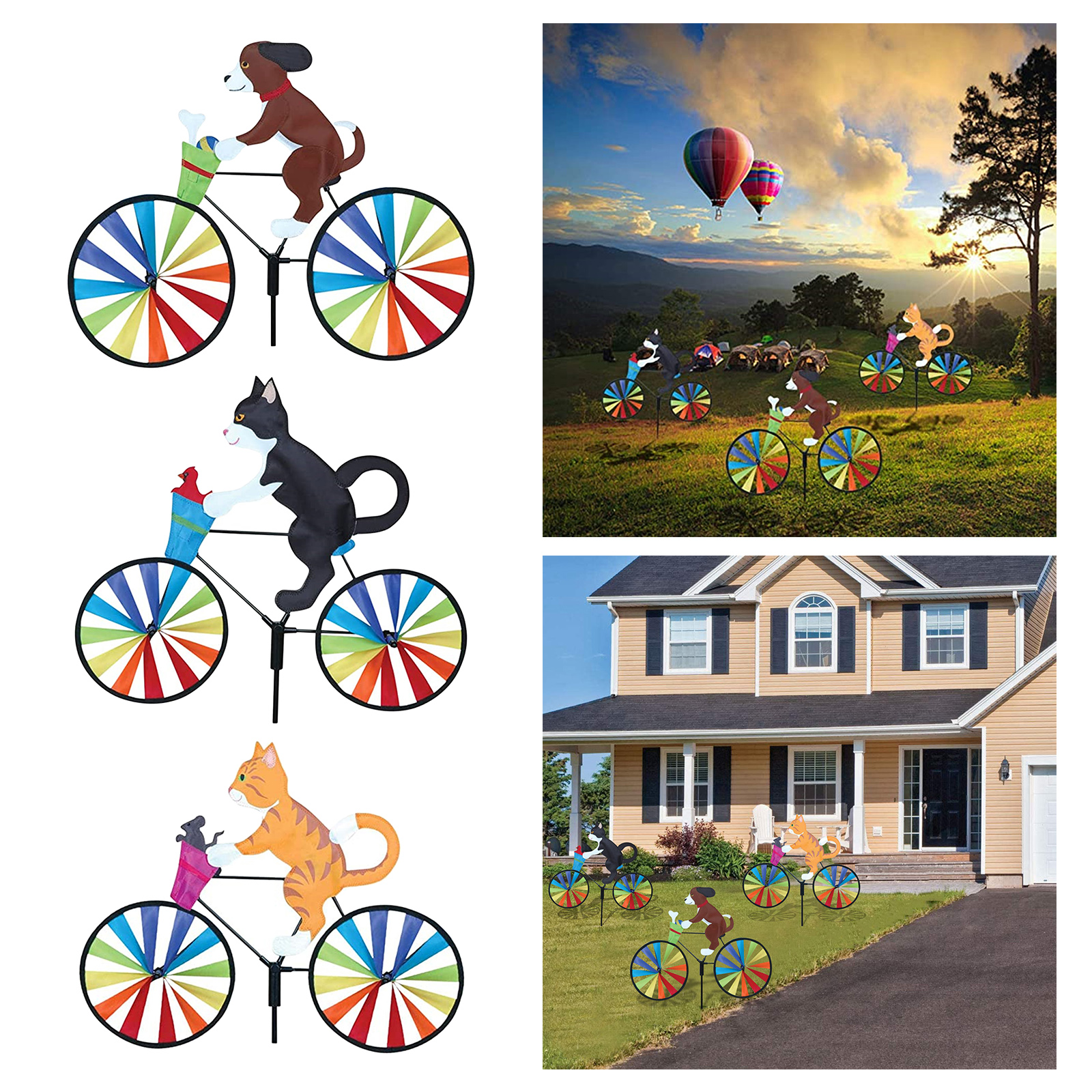 Cute Bike Windmill Whirligig Garden Lawn Yard Deco... – Vicedeal