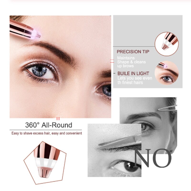 Portable Lady Electric Eyebrow Trimmer Painless Ey... – Vicedeal
