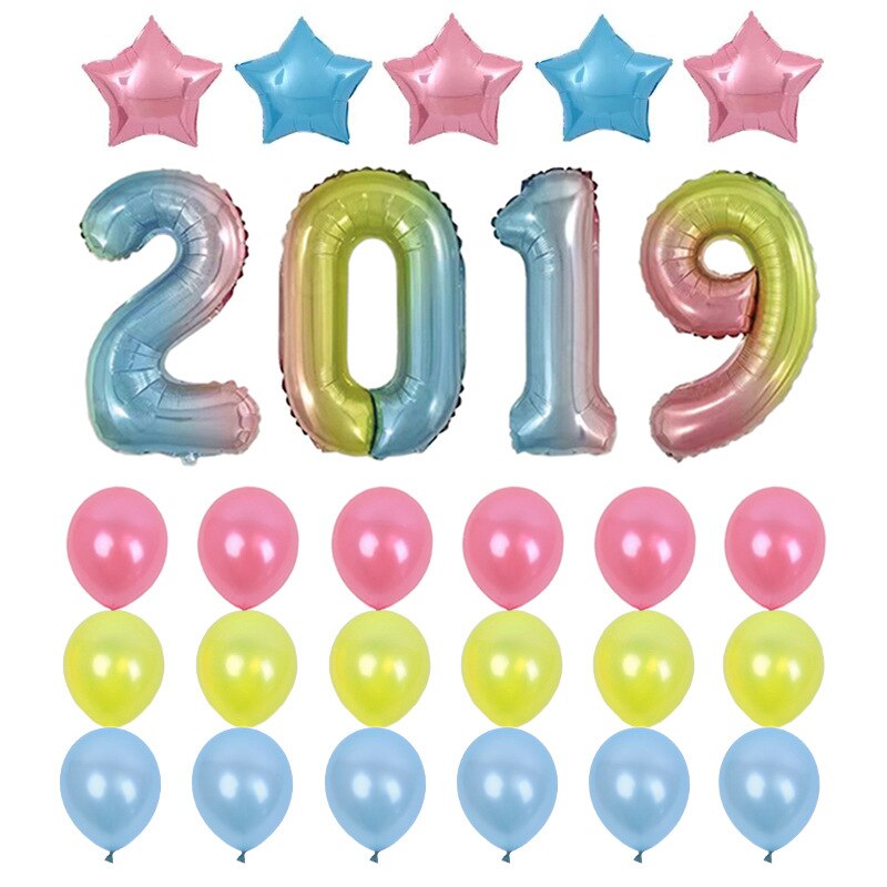 Gradient Balloons Happy Birthday Balloons Rainbow ... – Grandado