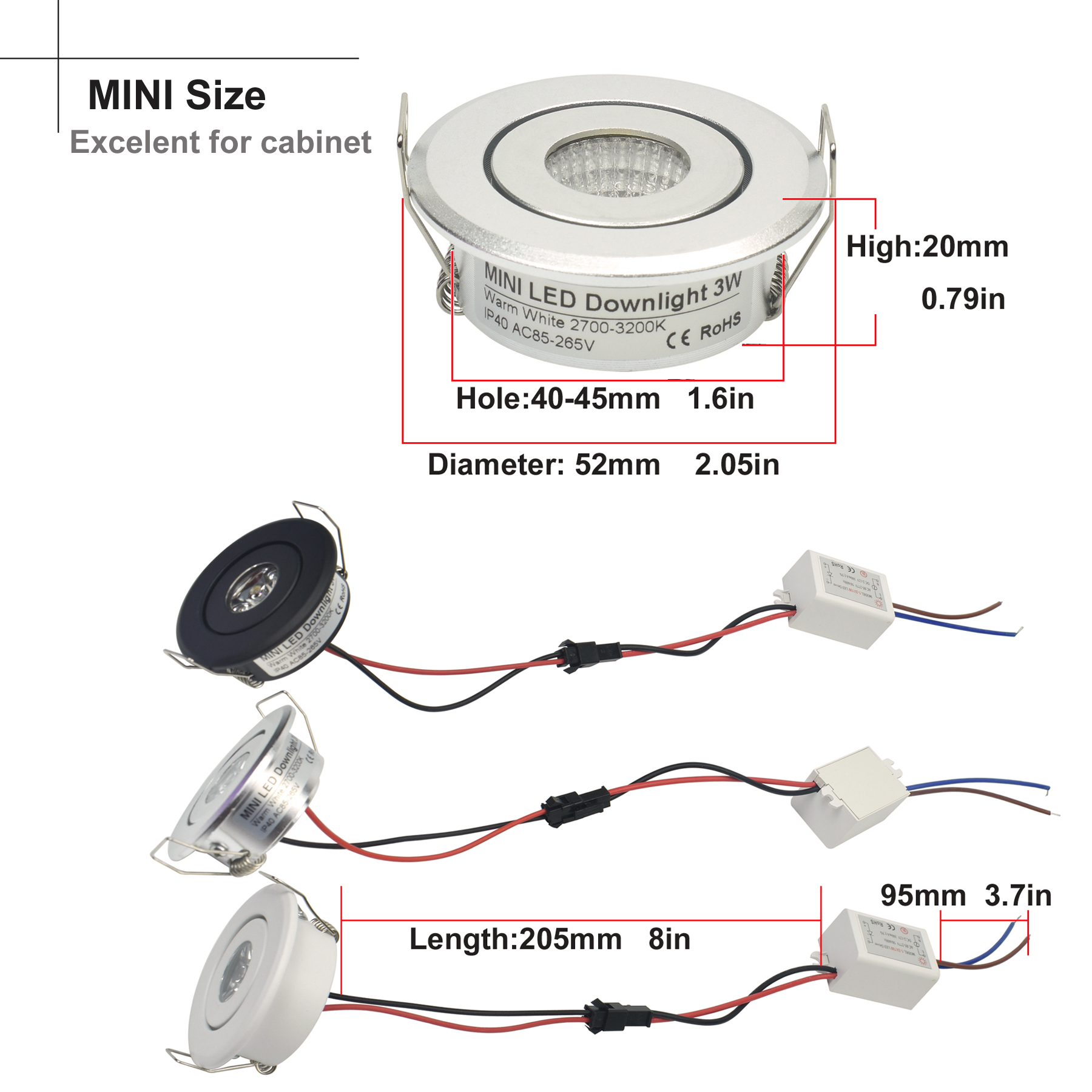 10 teile/los 1W 3W mini Led spot licht Downlight s... – Vicedeal