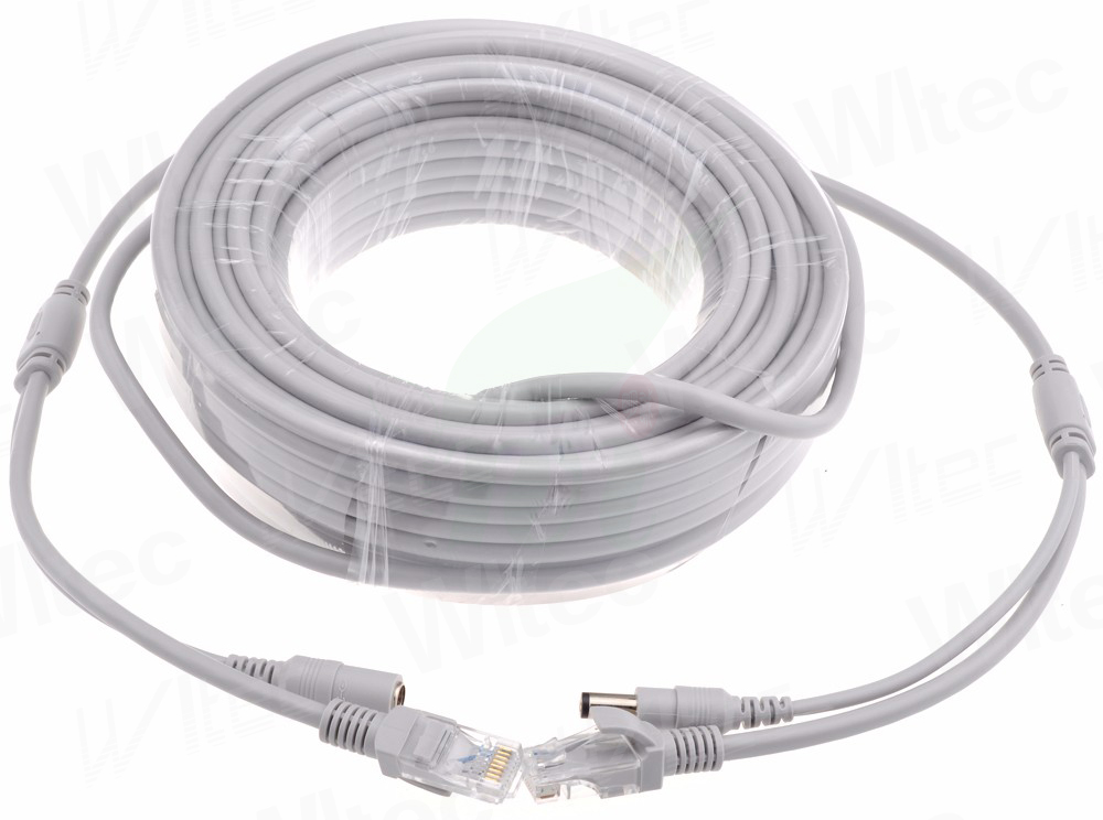Network LAN Cable and Power Line 2 in 1 for Securi... – Grandado