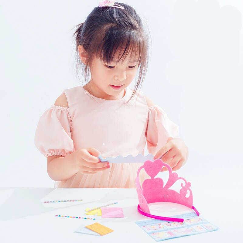 DIY Crafts Toy Crown Paper Sequins Flowers Stars P... – Grandado