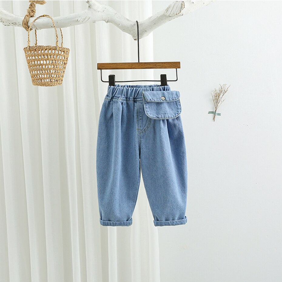 Girls Jeans Pockets Kids Girl Jeans Spring Autumn ... – Vicedeal