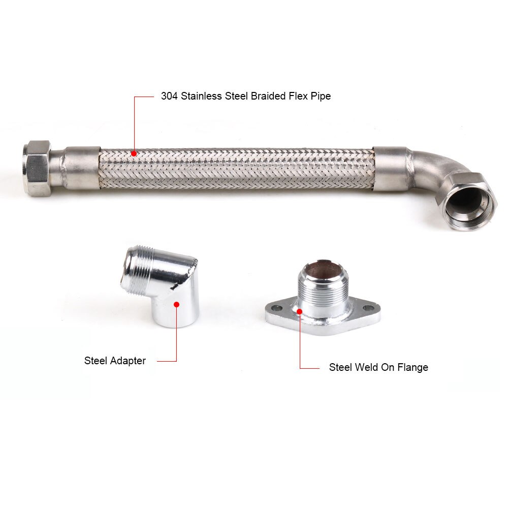38MM Wastegate Braided Flex SS Dump Pipe Kit Stain... – Grandado