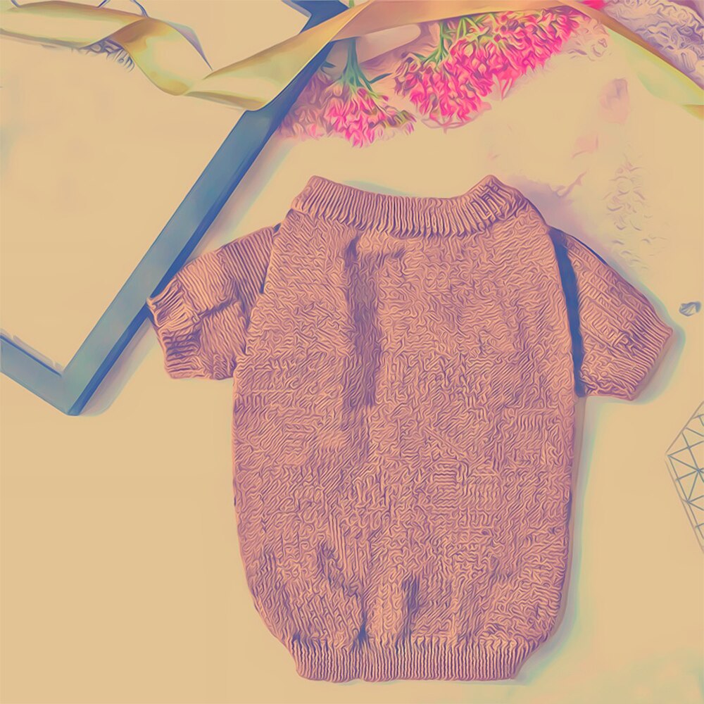 Warm Schnauzer Sweater Letter Print Sweater for Po... – Grandado