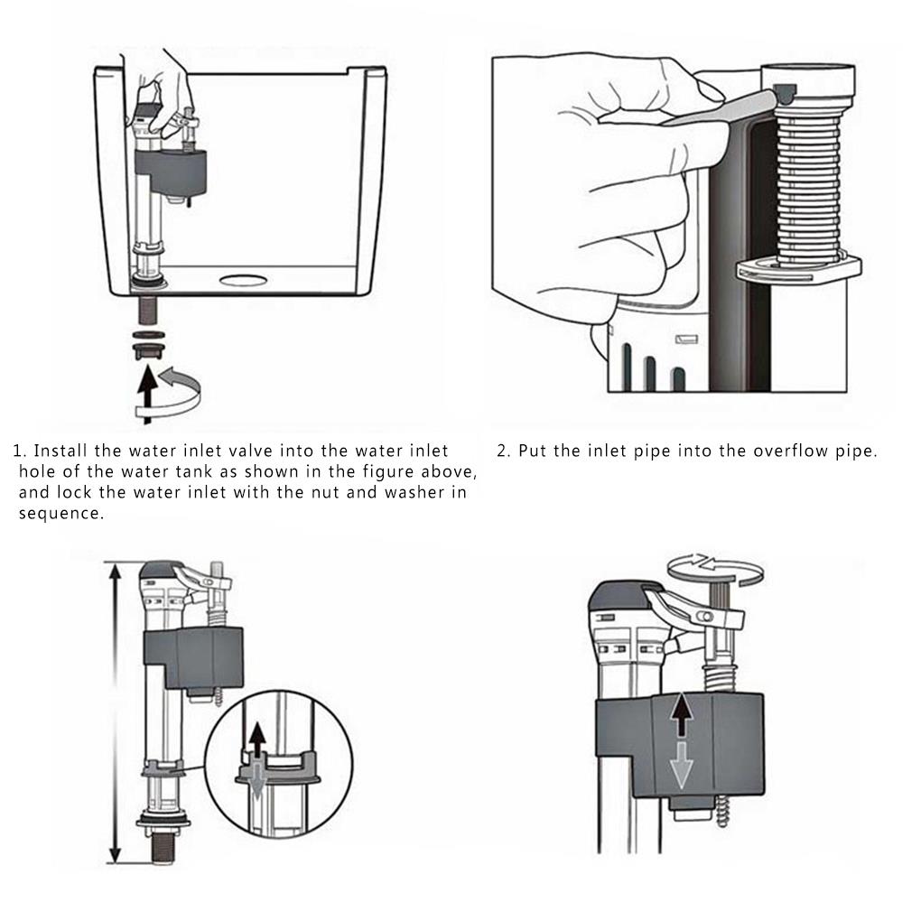 Plastic Toilet Inlet Valve Adjustable Stable And P... – Grandado