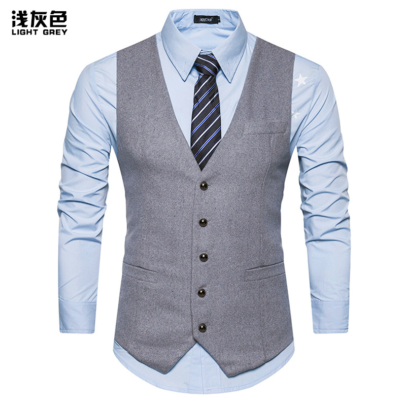 Men Vest High Grade Brand Male Waistcoat Classic W... – Vicedeal