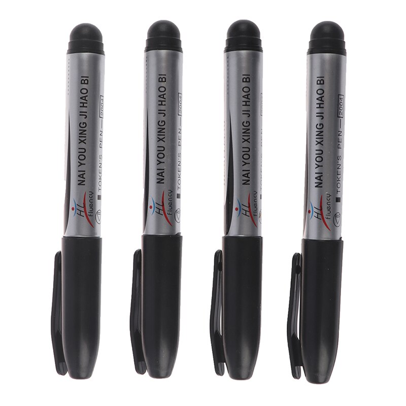 4pcs Black Permanent Oil Marker Pen Token Pens for... – Grandado